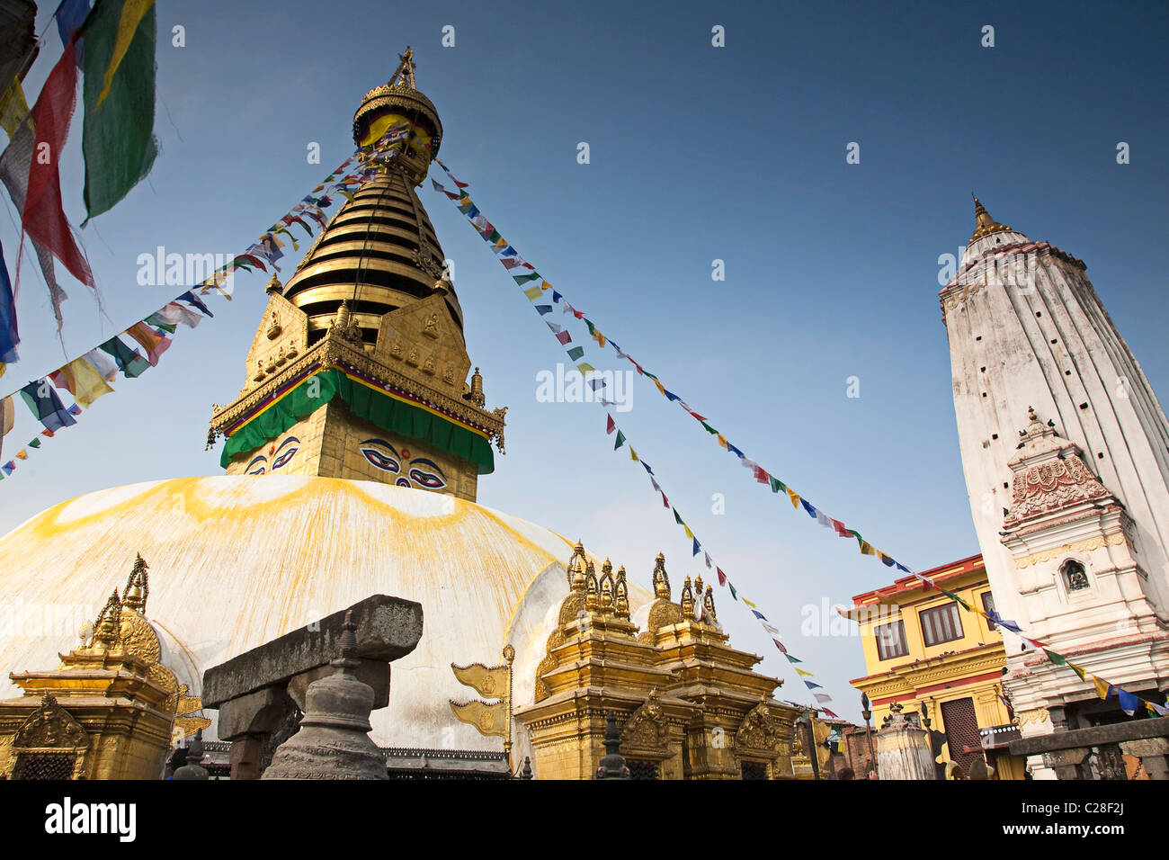 Swayambhunath temple stupa Kathmandu. Nepal Stock Photo - Alamy