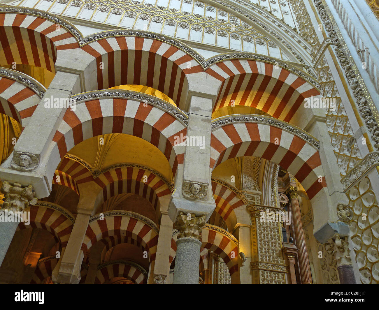 Arches in Cordoba Cathedral, Spain Stock Photo - Alamy