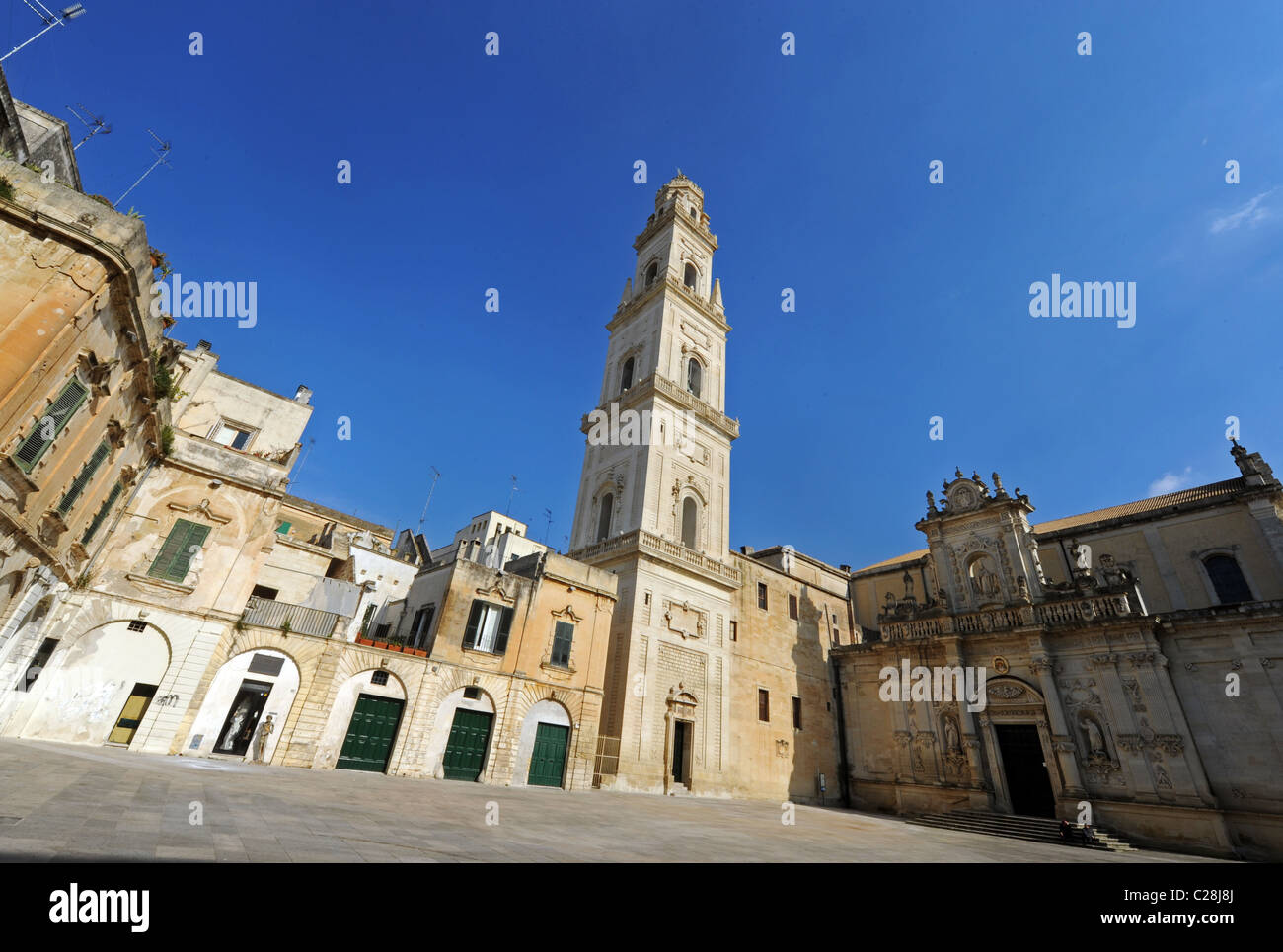 Italy, Lecce, view of old barroque town buildings Stock Photo - Alamy