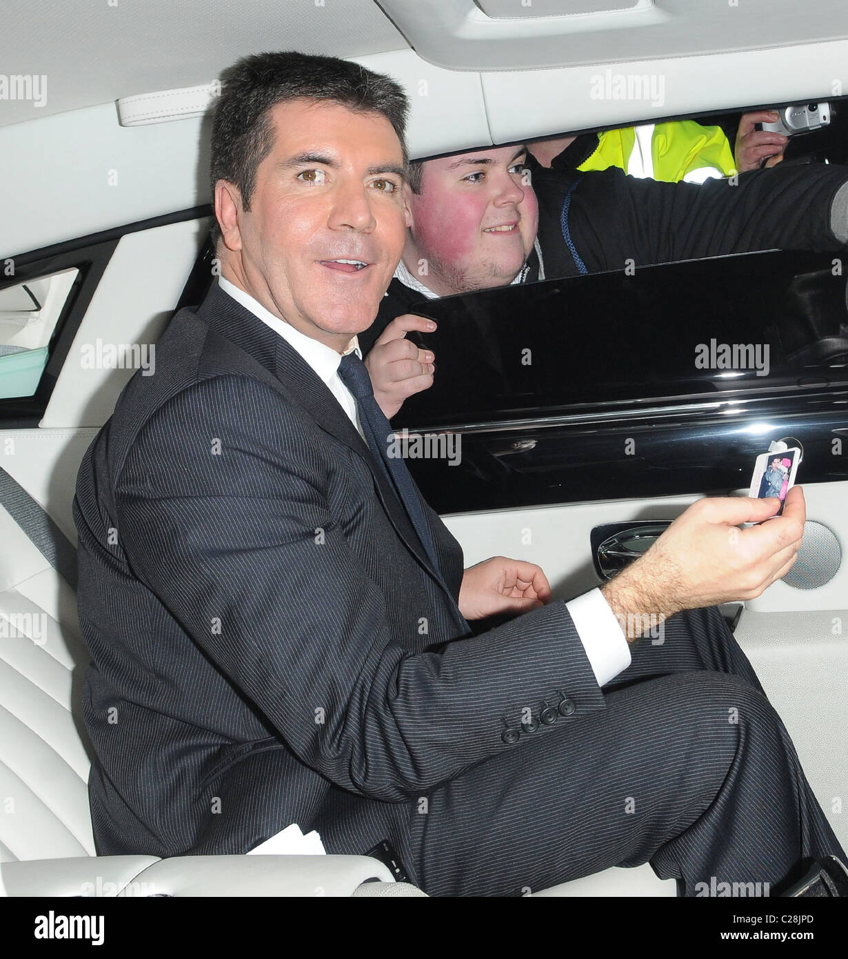 Simon Cowell leaving the Fountain Studios after the Semi Final of 'The ...