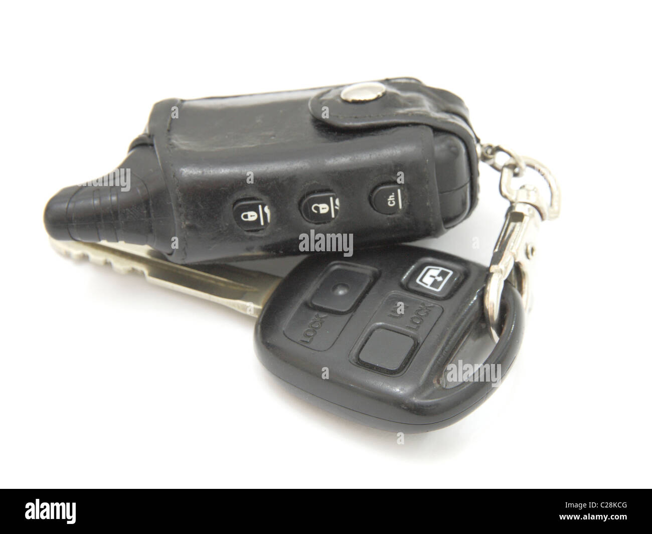 Car keys, objects isolated on white background Stock Photo - Alamy
