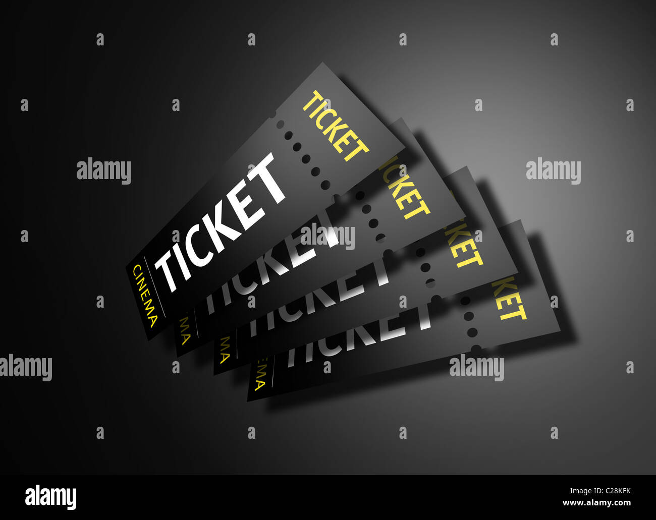 3D render of cinema tickets Stock Photo - Alamy