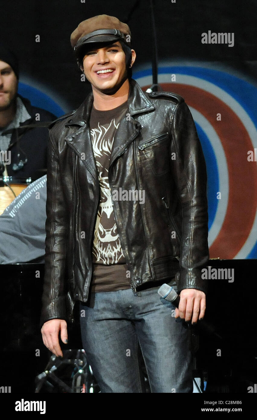 Adam Lambert Y100's Jingle Ball 2009 held at the Bank Atlantic Center ...