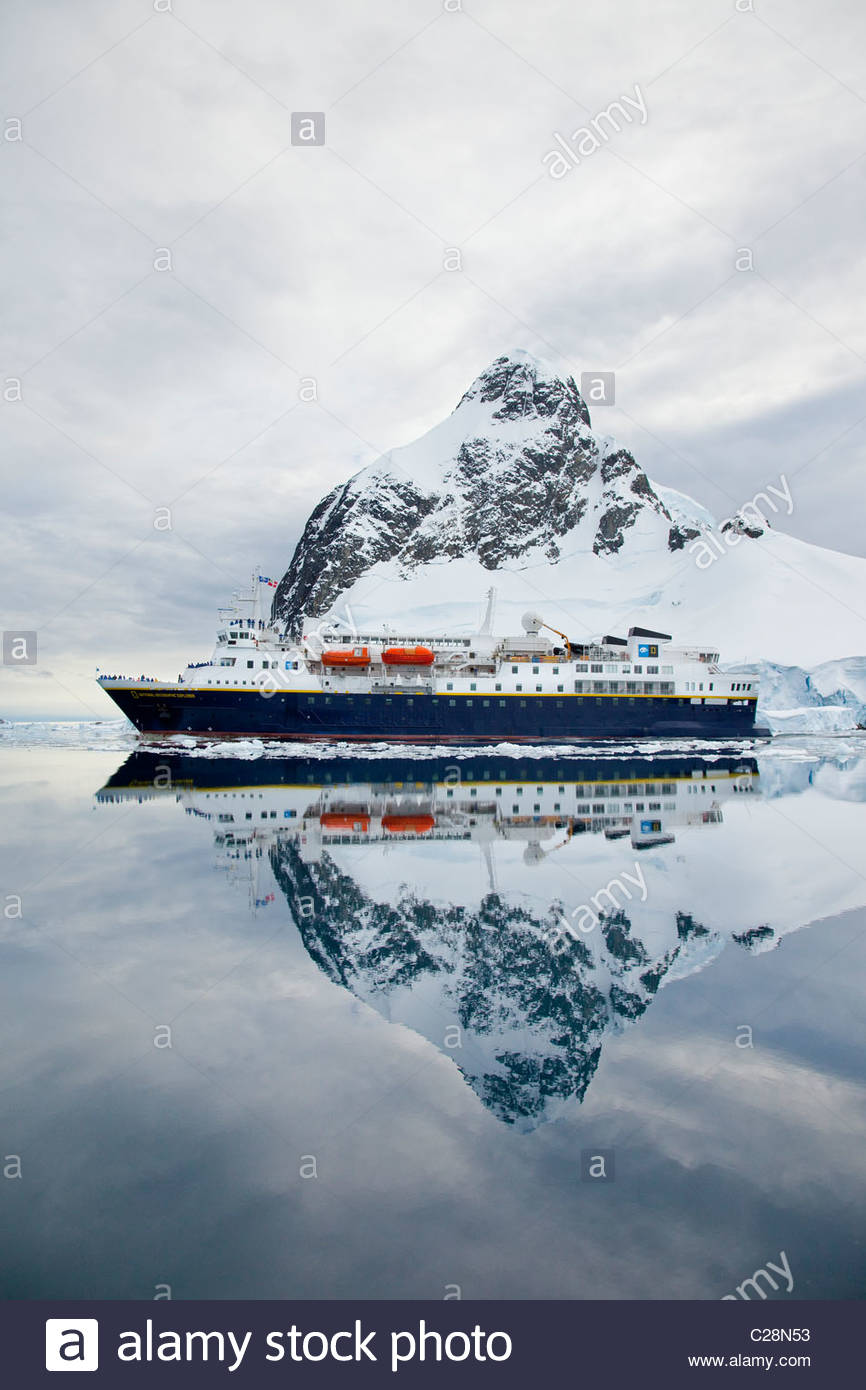 National Geographic Explorer cruise ship in polar waters Stock Photo ...