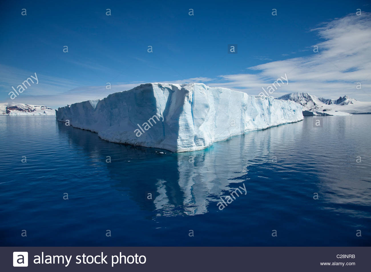 The corner of a tabular iceberg in the ocean Stock Photo - Alamy