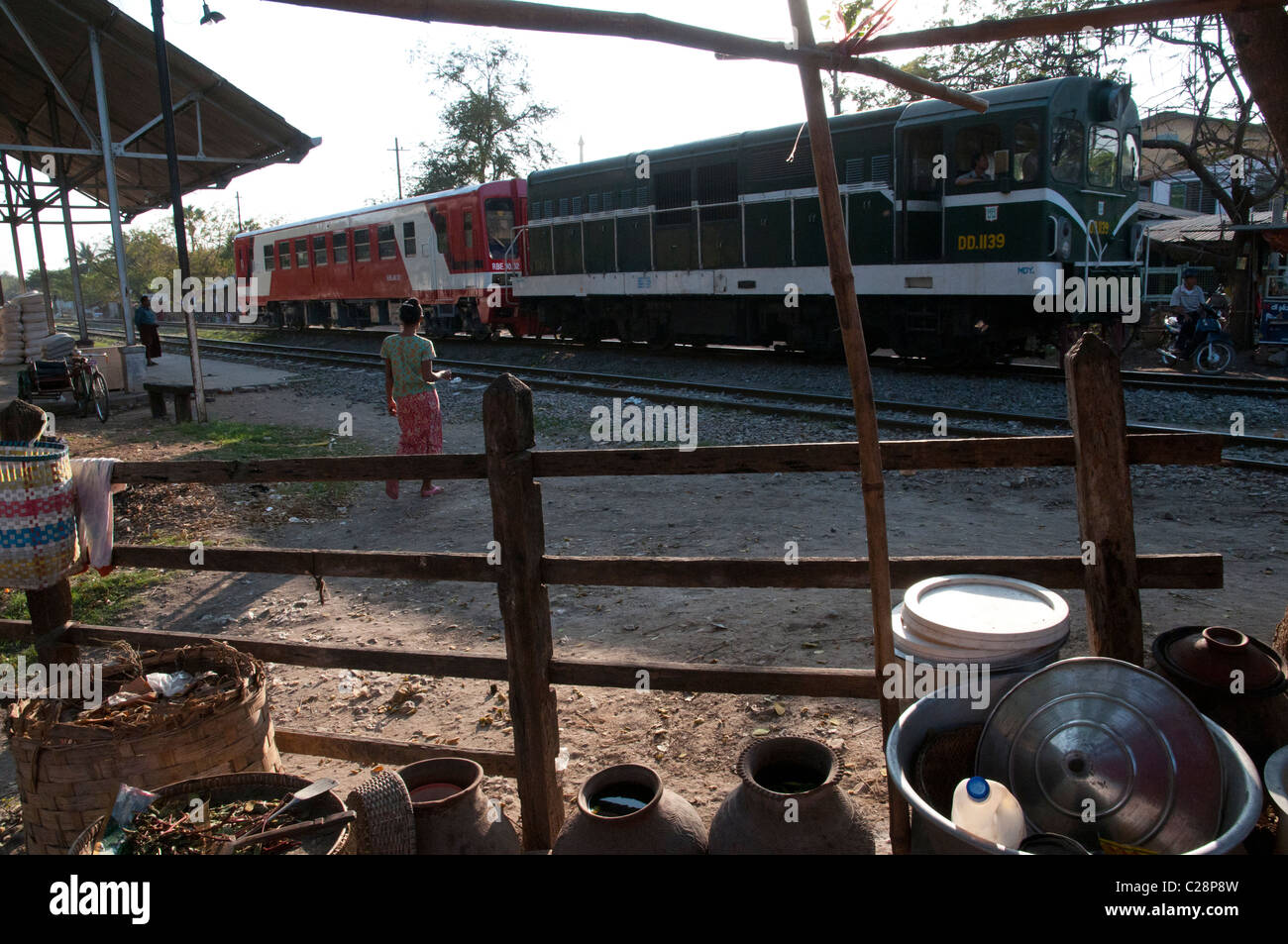 train in Mandalay. Myanmar Stock Photo - Alamy