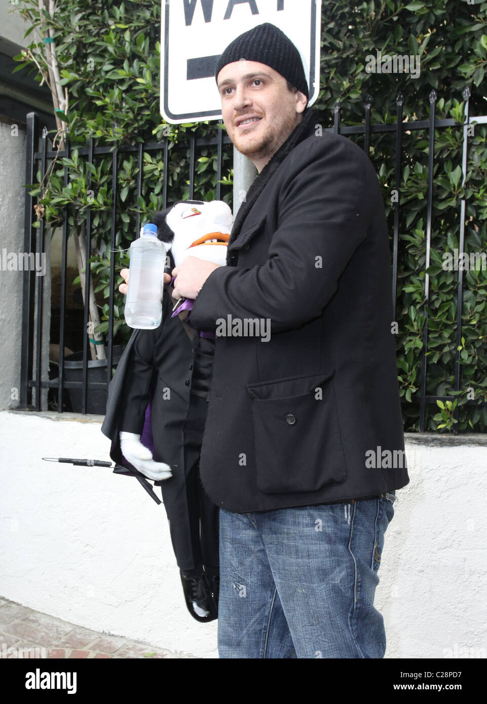 Jason Segal with his dracula puppet as seen in the film 'Forgetting ...