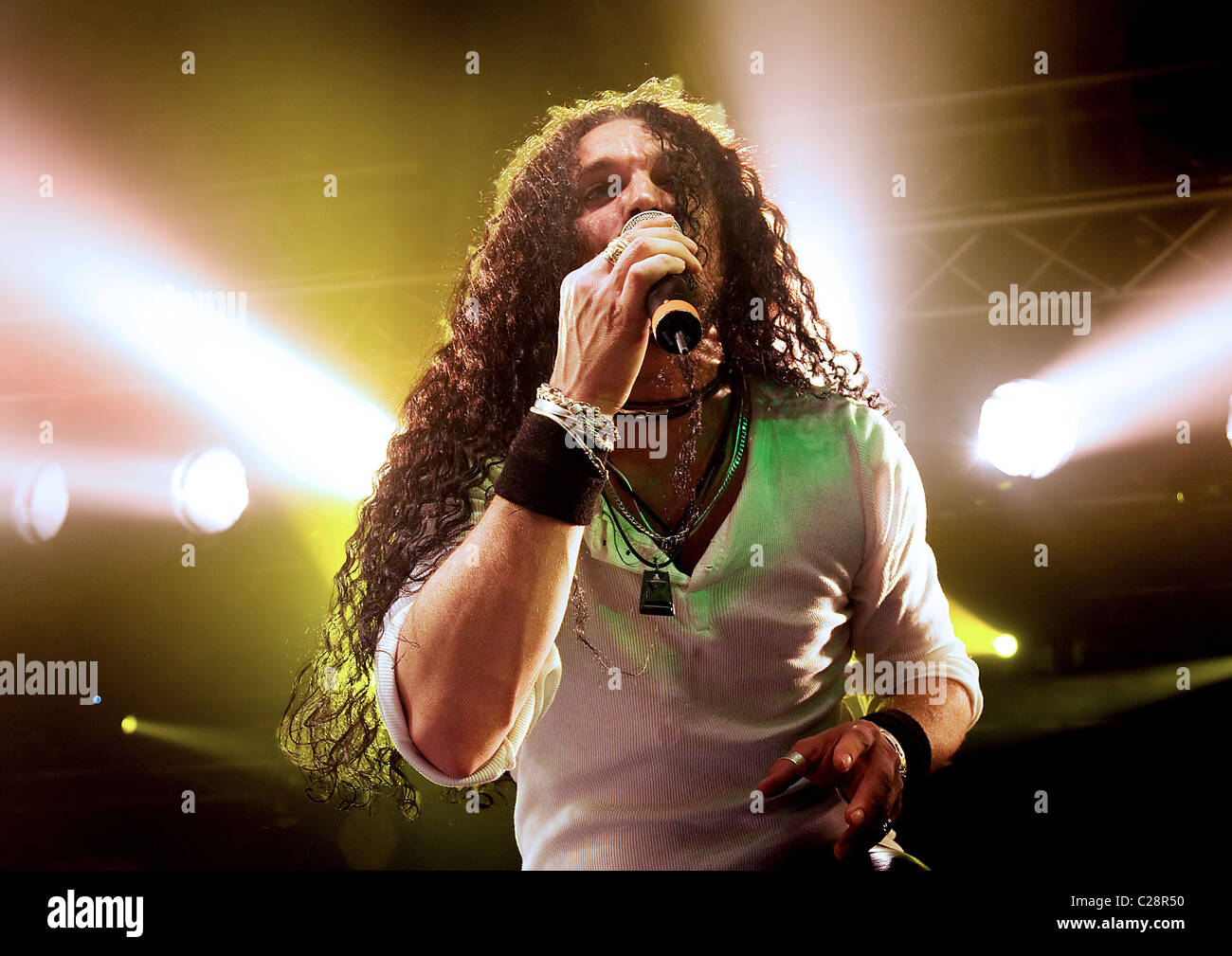 ZP Theart of Dragonforce performing on the last night of their UK tour ...