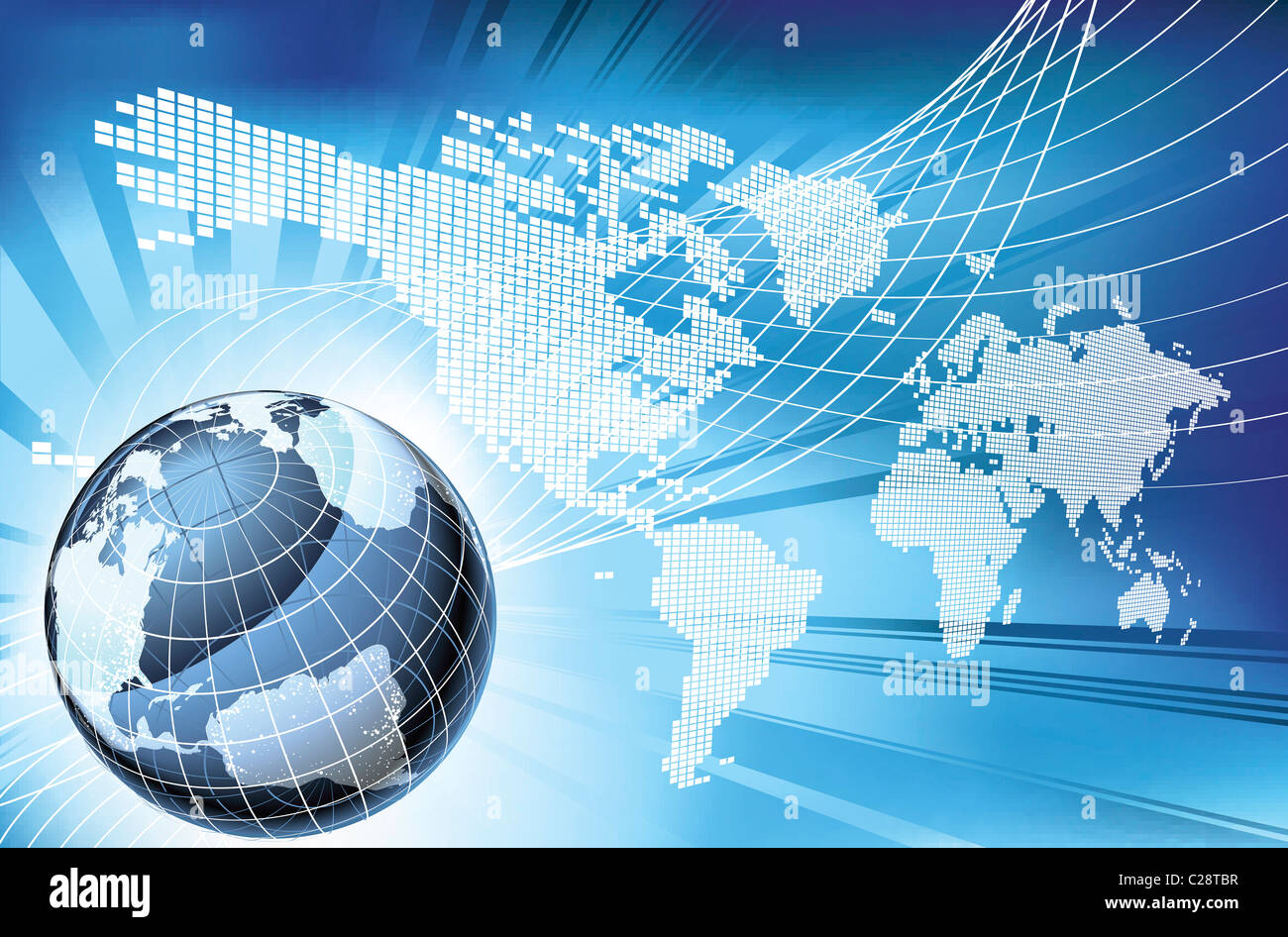 A dynamic 3d world map with background Stock Photo - Alamy