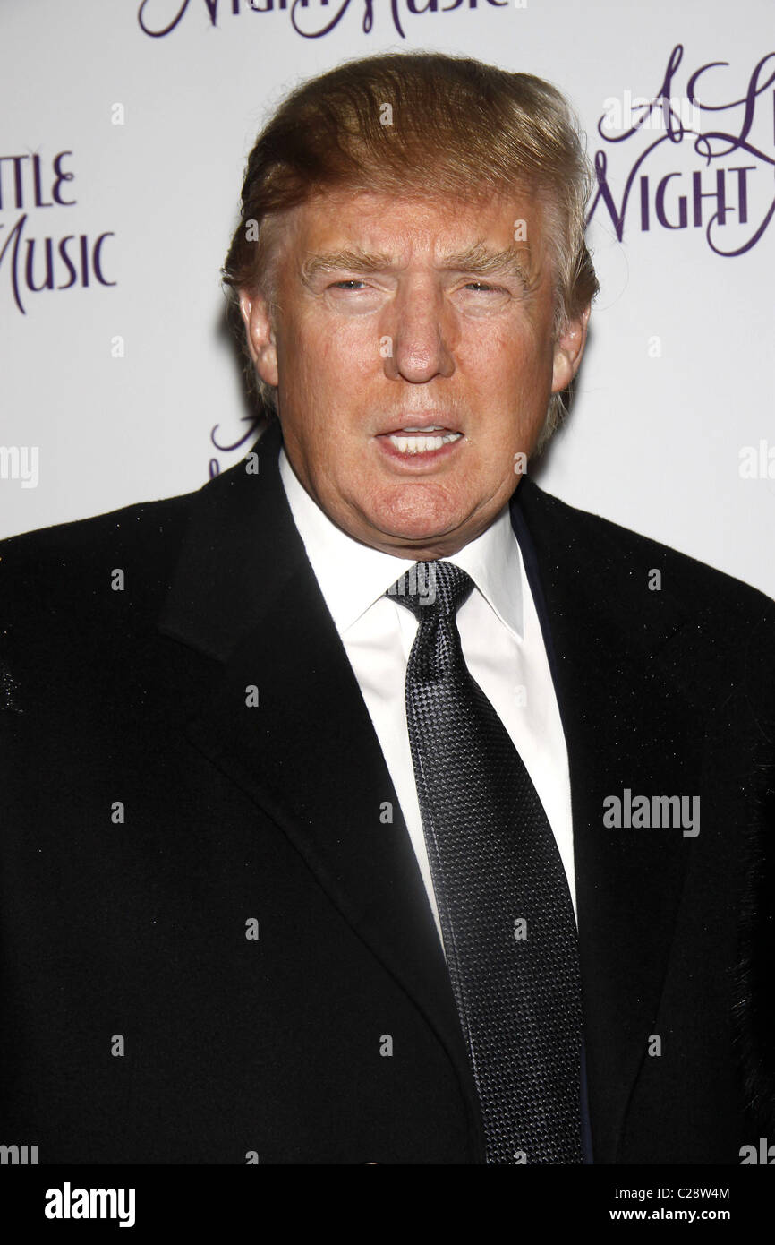 Donald Trump Opening night of the Broadway musical 'A Little Night ...
