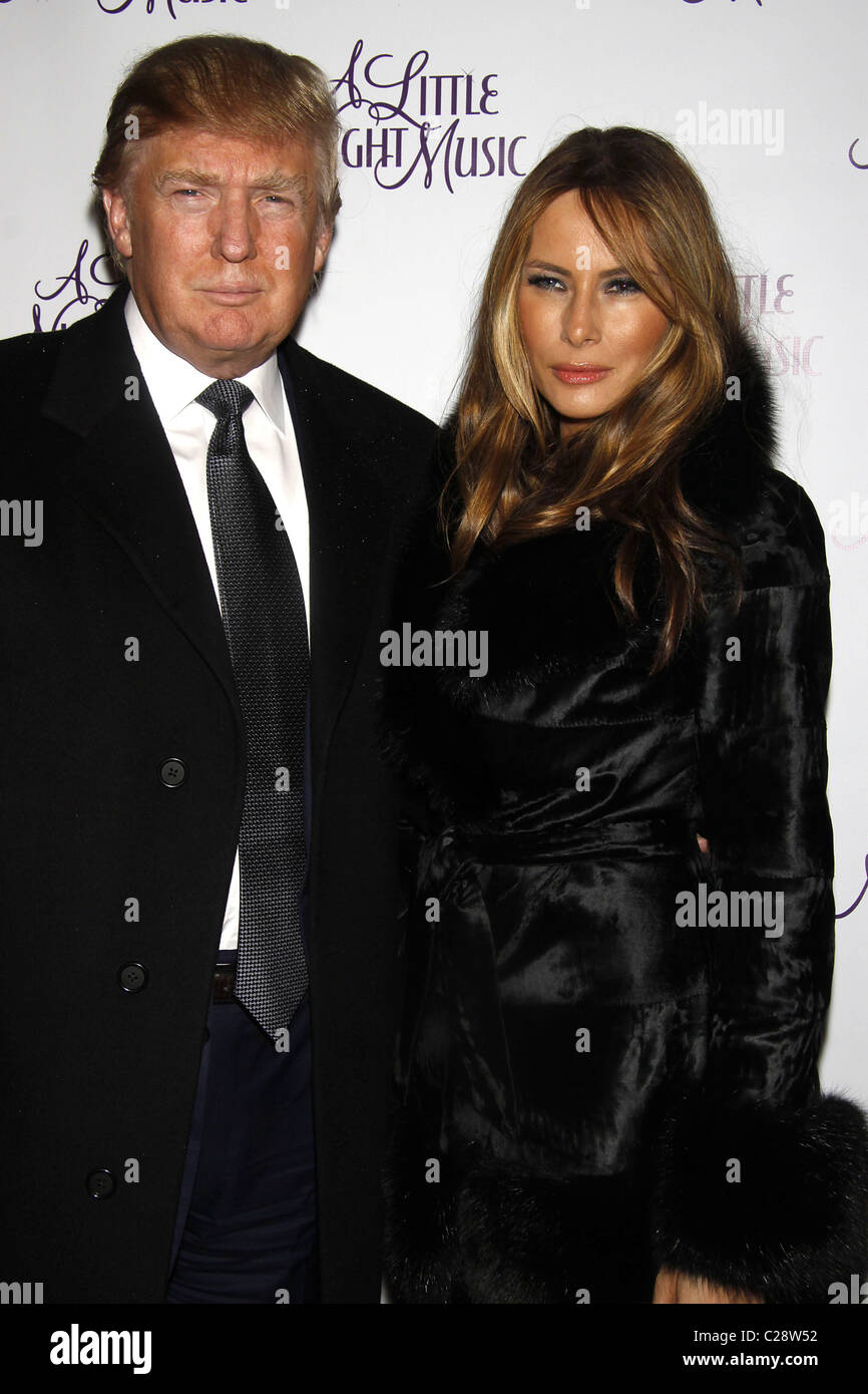 Donald Trump and Melania Trump Opening night of the Broadway musical 'A ...