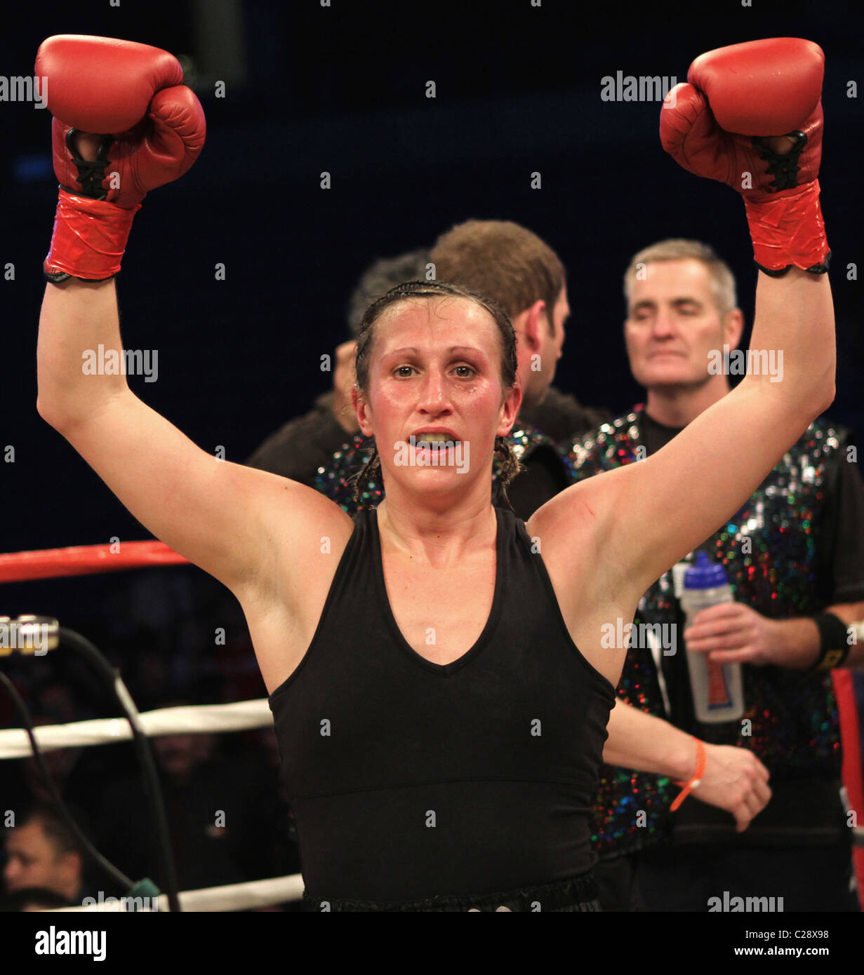 Lindsay Scragg during the Super Featherweight Boxing Fight at Citizen ...