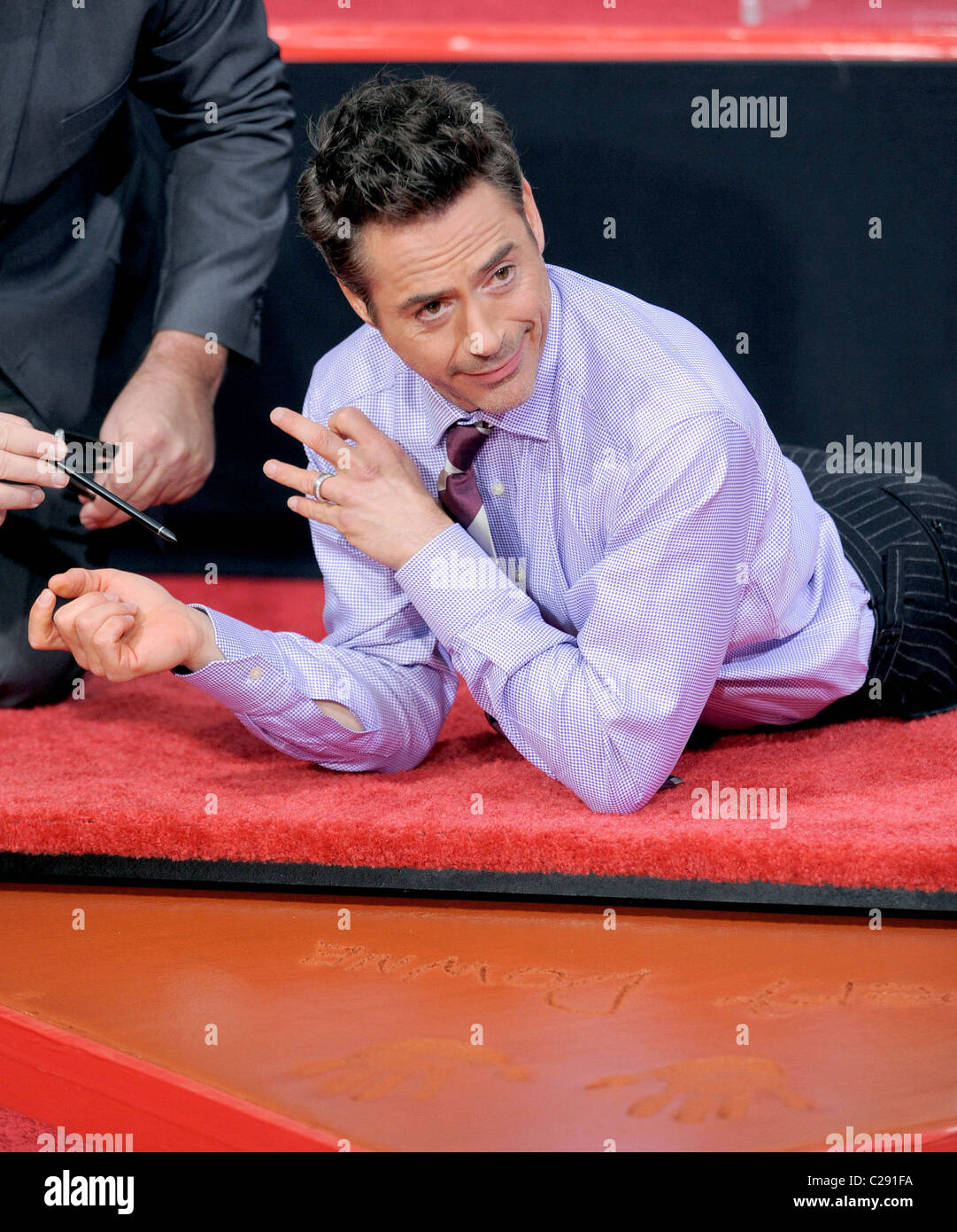 Robert Downey Jr. attends his 'Hand & Footprint Ceremony' at Grauman's ...