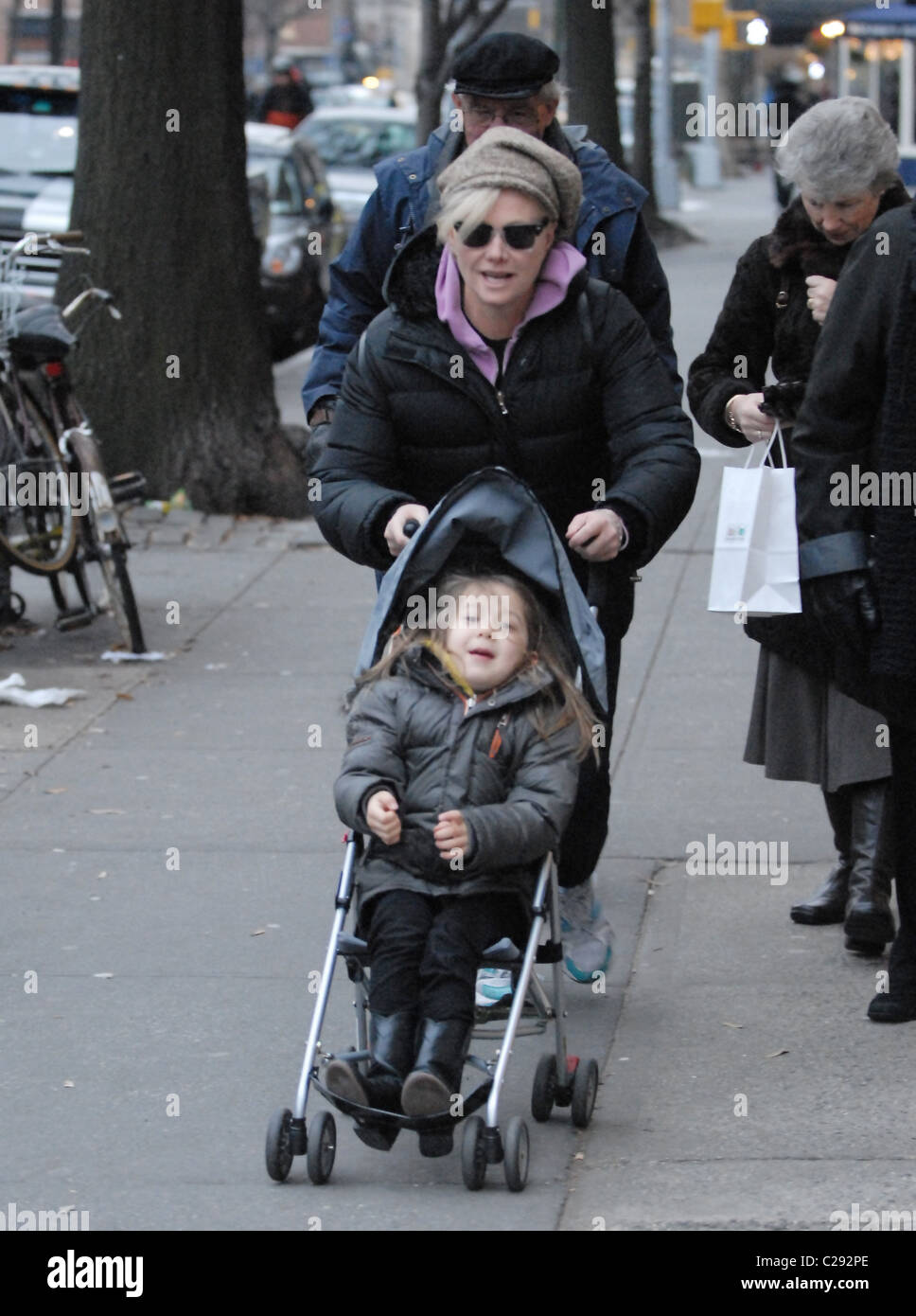 Debra Lee Furness and Family out and about in The West Village New York ...