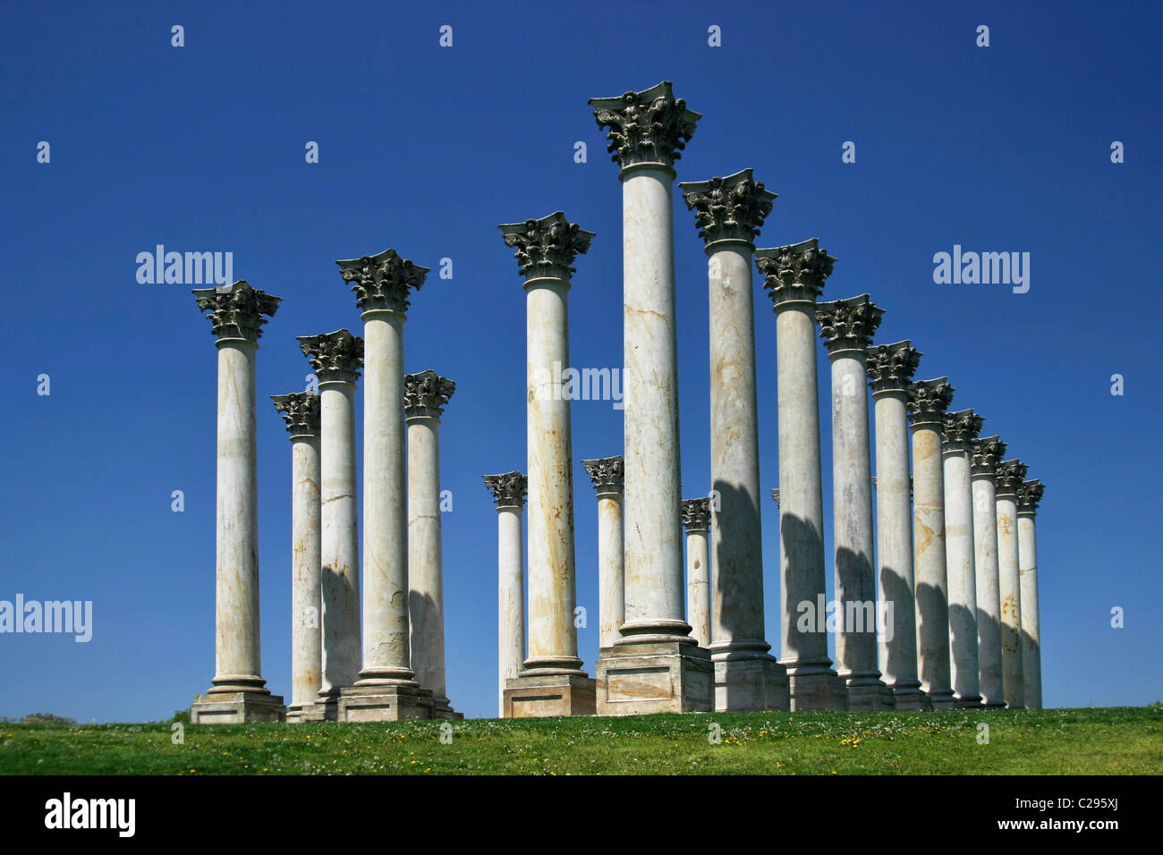 The original sandstone columns of the Capitol on display in the ...
