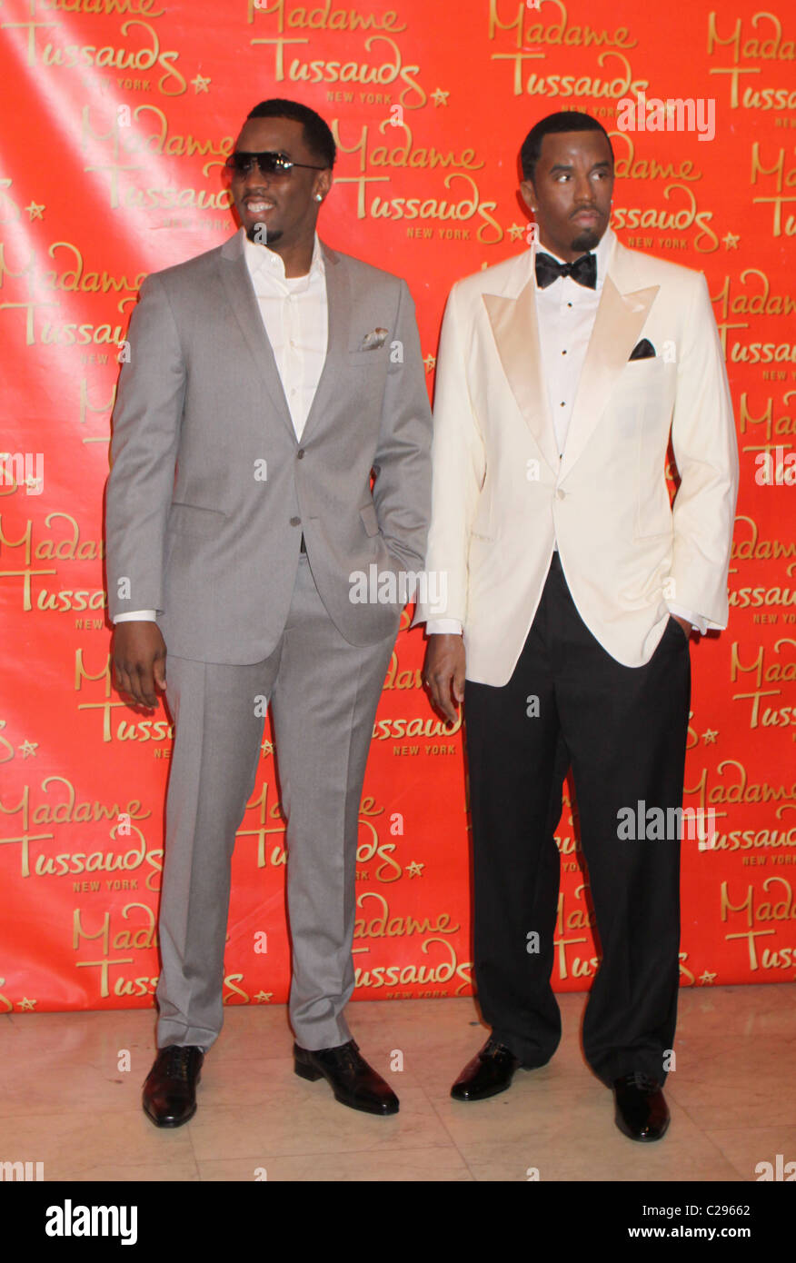 Sean Diddy Combs with his wax figure at the unveiling of the Sean Diddy ...