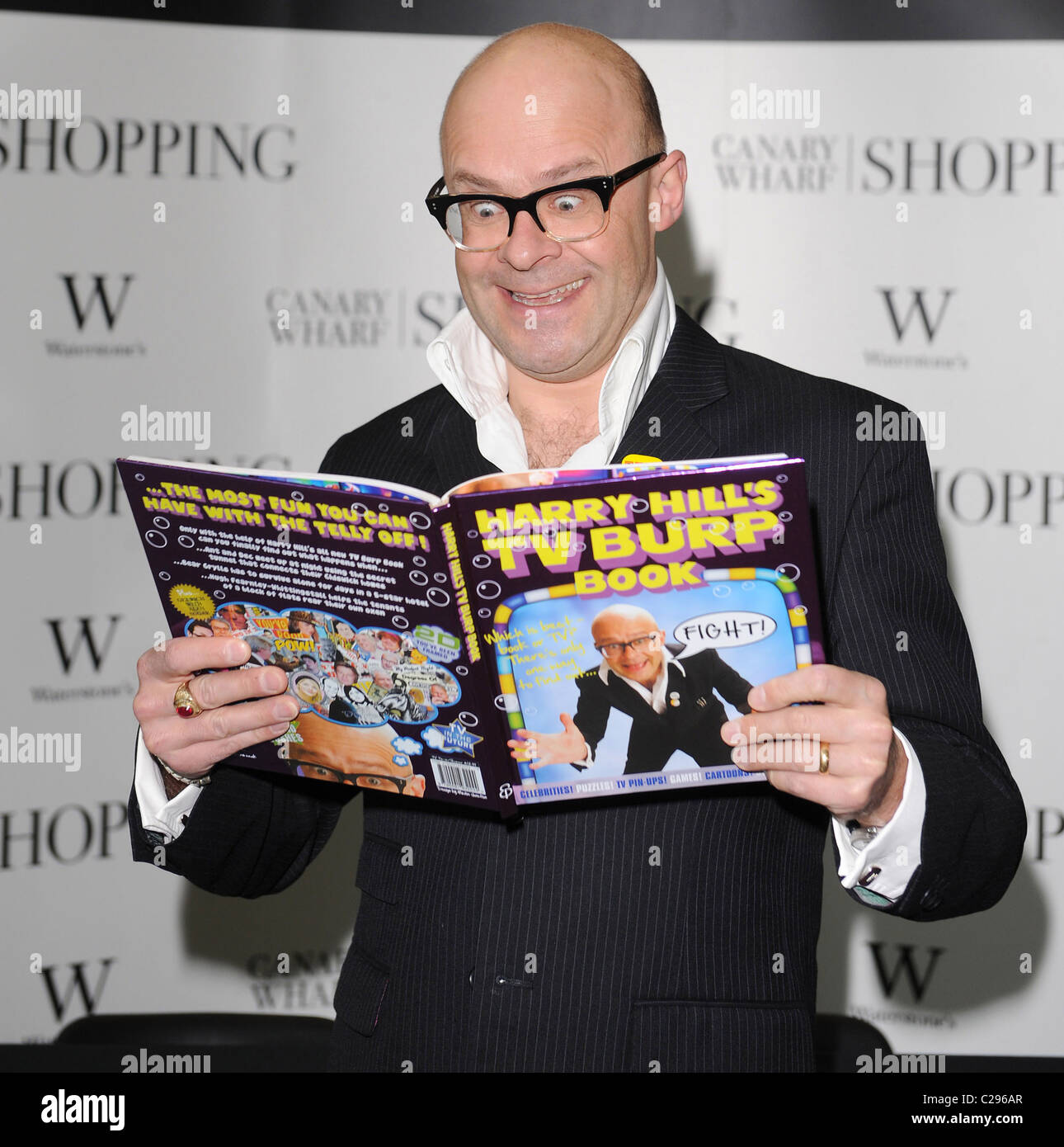 Harry Hill signing copies of his book 'Harry Hill's TV Burp Book ...