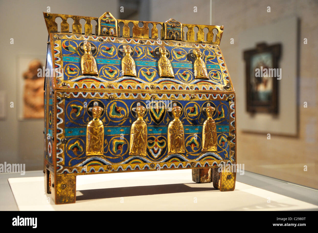French Limoges Reliquary Casket c. 1200–1220 Stock Photo - Alamy