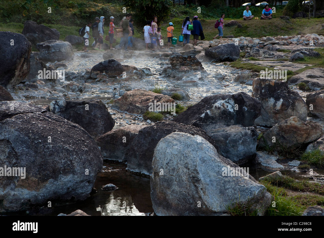 Chae Son National Park hot spring, Chae Son, Lampang, Thailand Stock ...