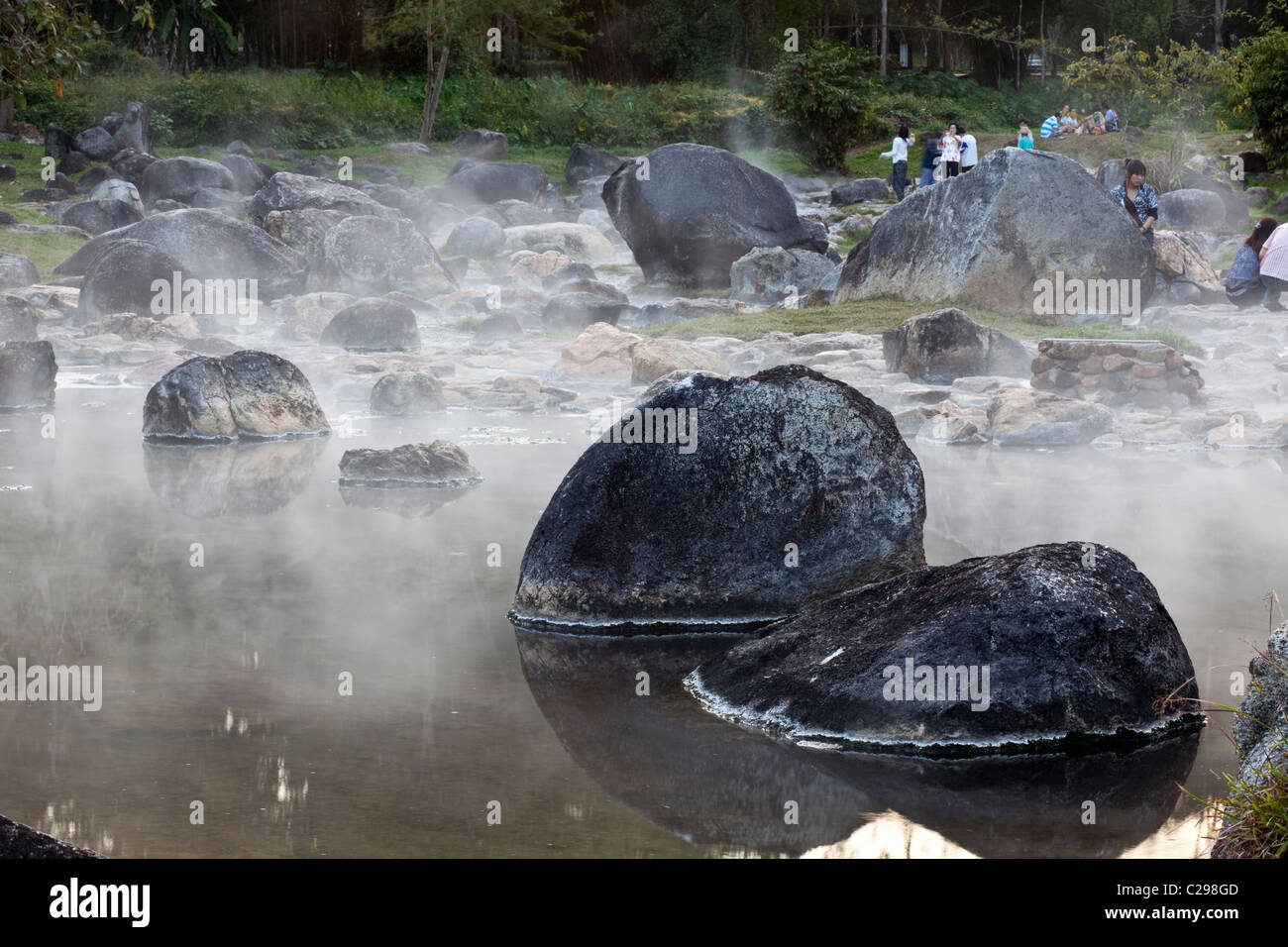 Chae Son National Park hot spring, Chae Son, Lampang, Thailand Stock ...