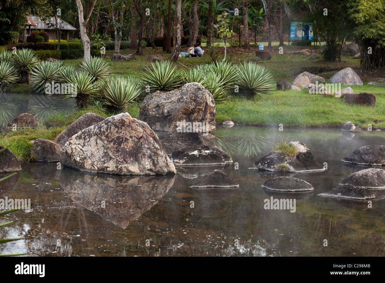 Chae Son National Park hot spring, Chae Son, Lampang, Thailand Stock ...