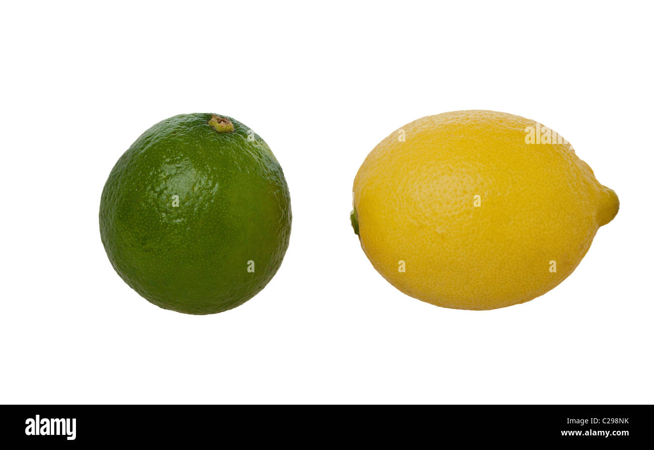 Colorful Lime and Lemon isolated Stock Photo - Alamy