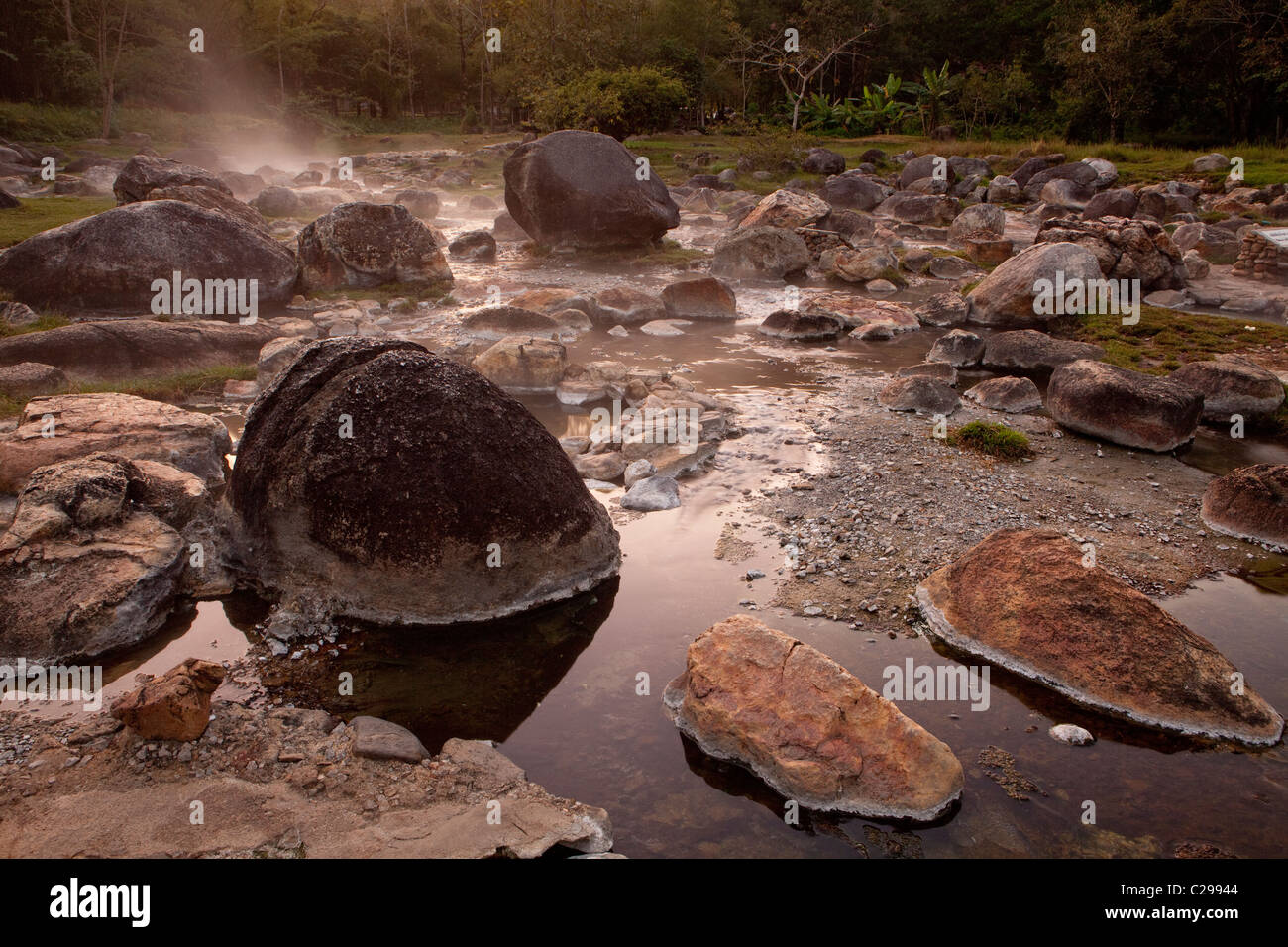 Chae Son National Park hot spring, Chae Son, Lampang, Thailand Stock ...