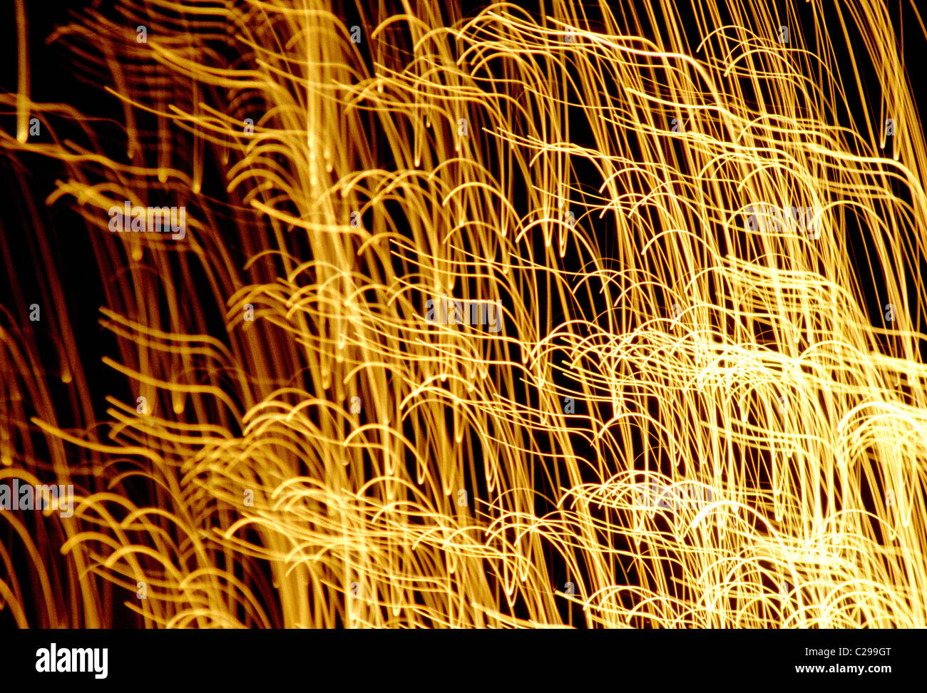 Abstract blurred lights at night created by camera movement Stock Photo ...