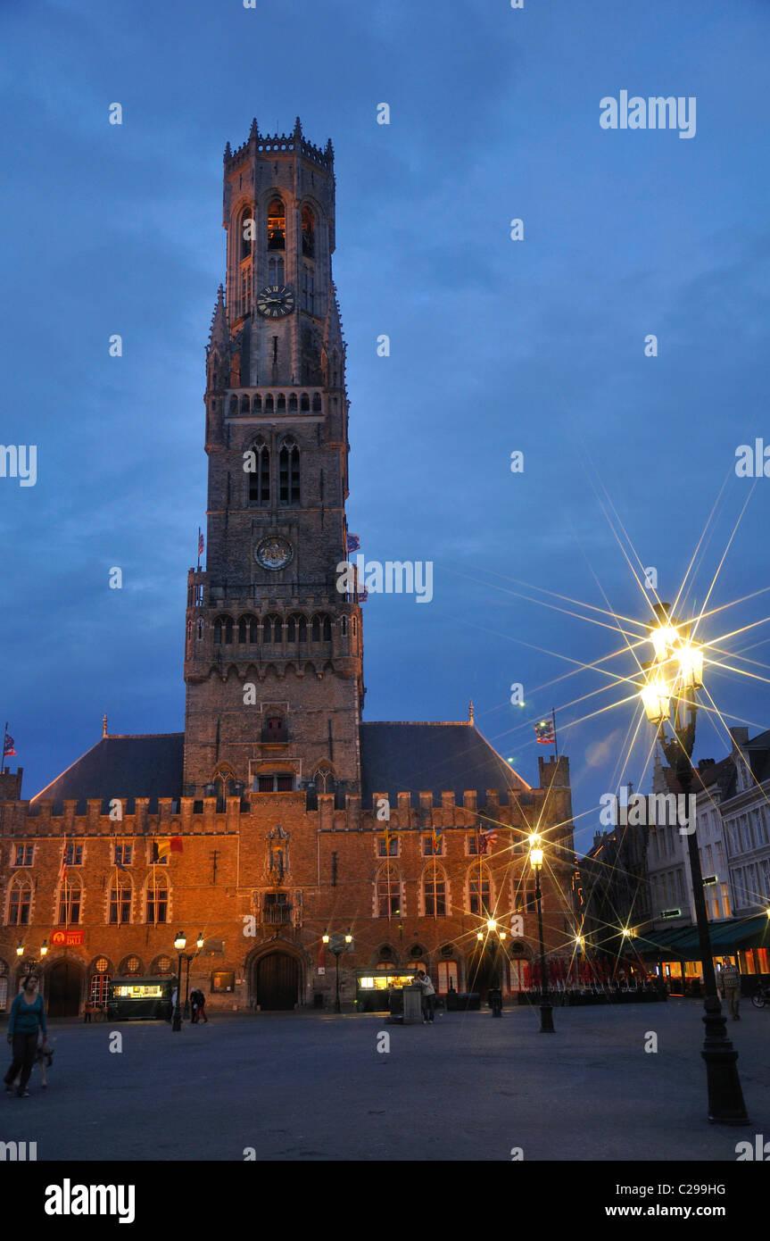 Bruges, Belgium - Belfry tower Stock Photo - Alamy