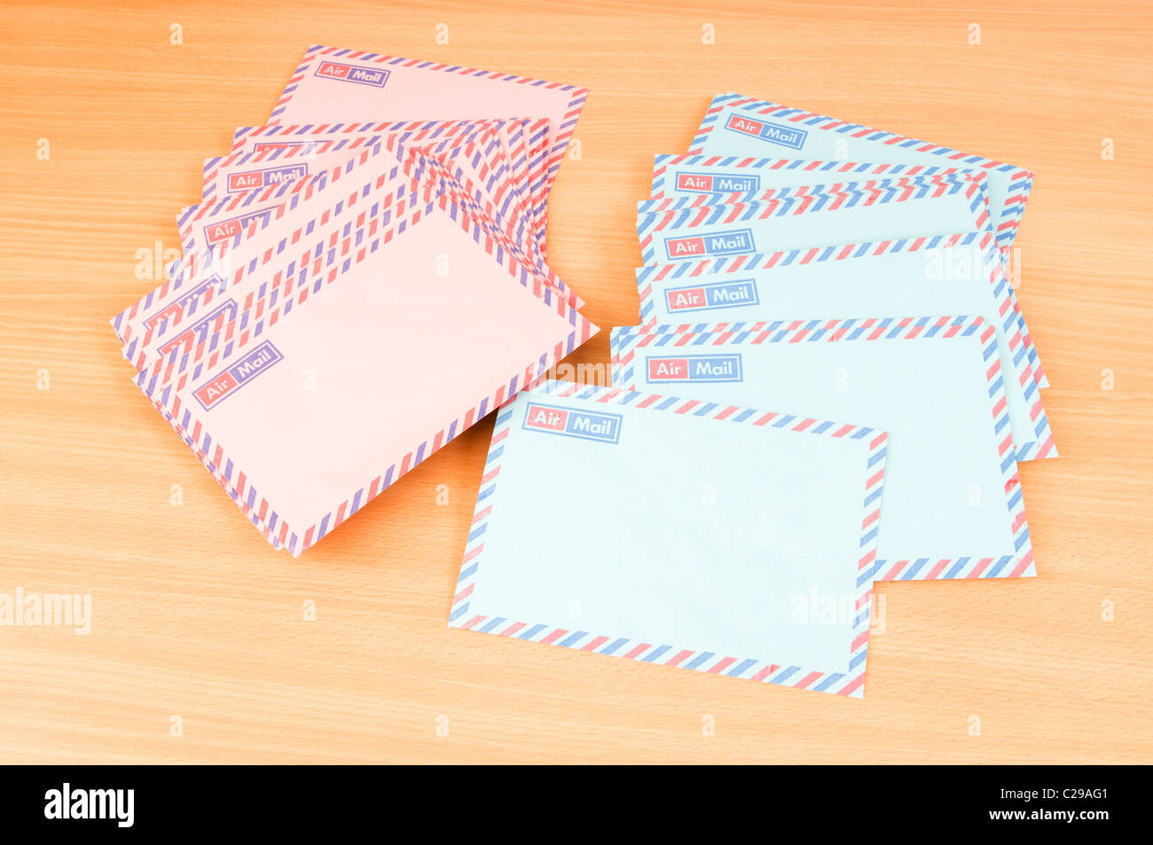 Mail concept with many envelopes on the table Stock Photo - Alamy