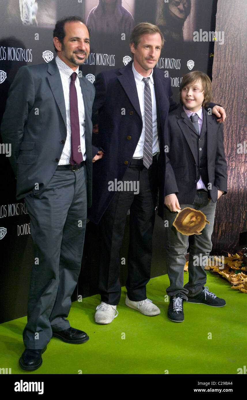 Vincent Landay, director Spike Jonze and Max Records attend 'Donde ...