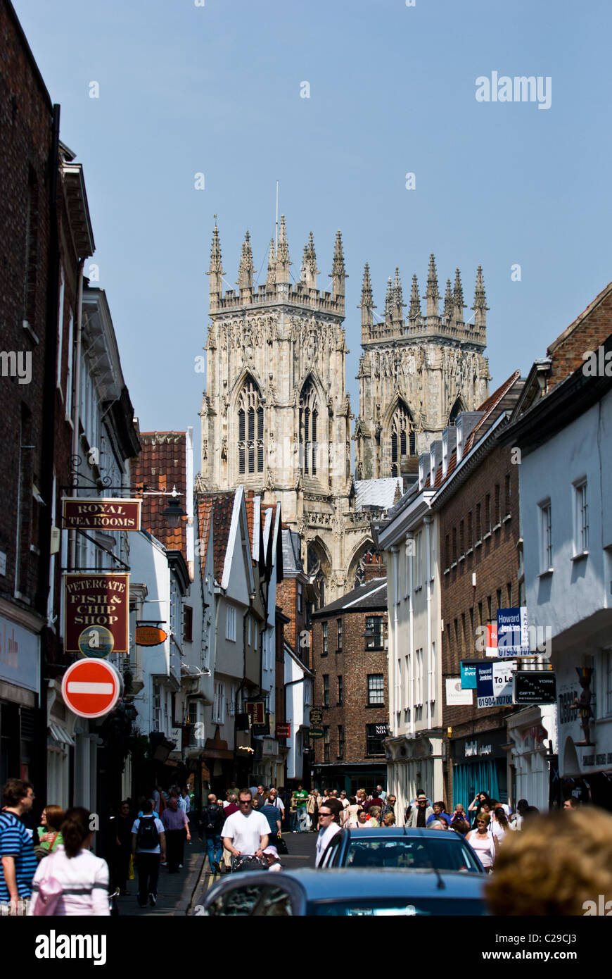 The York Minster overlooking York city centre, North Yorkshire Stock ...
