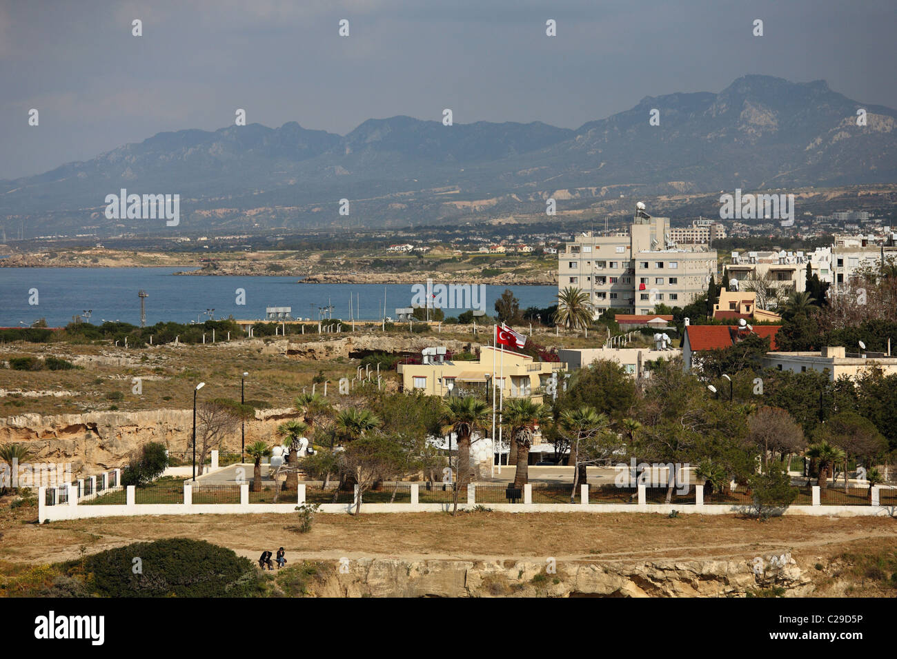 View from Kyrenia Fort, Kyrenia, Turkish Republic of Northern Cyprus ...