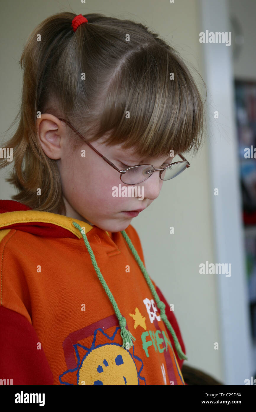 Girl sad child alone Stock Photo - Alamy