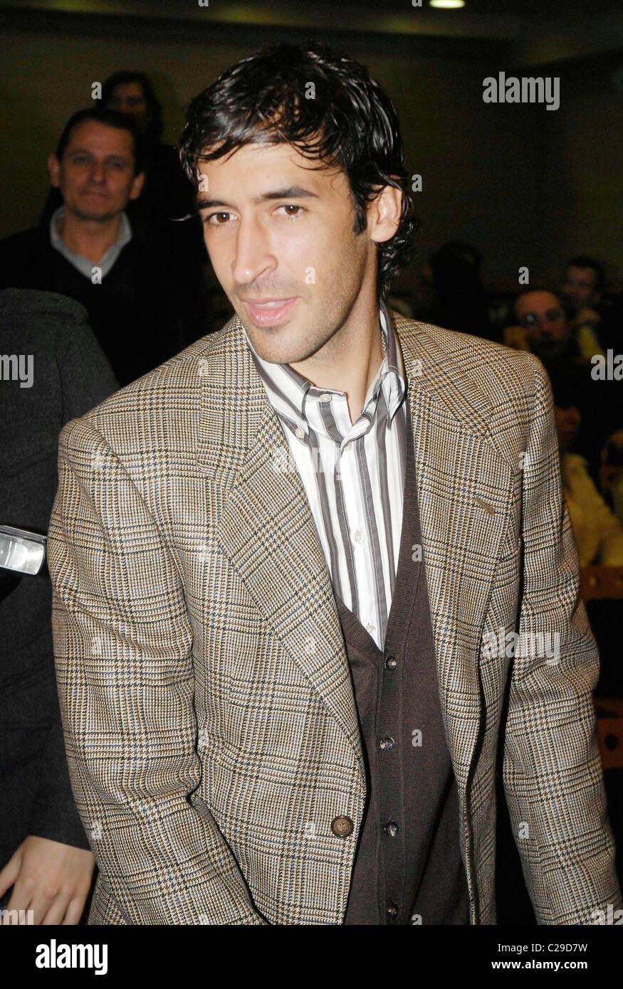 Spanish Footballer Raul attends and event showcasing a CD and a book of ...