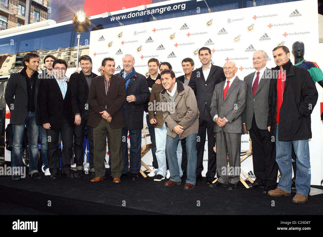 Spanish football team members Spanish football team donate blood for ...