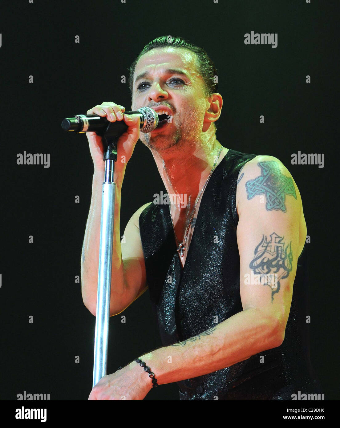 Dave Gahan of Depeche Mode performing live at the O2 Arena Dublin ...