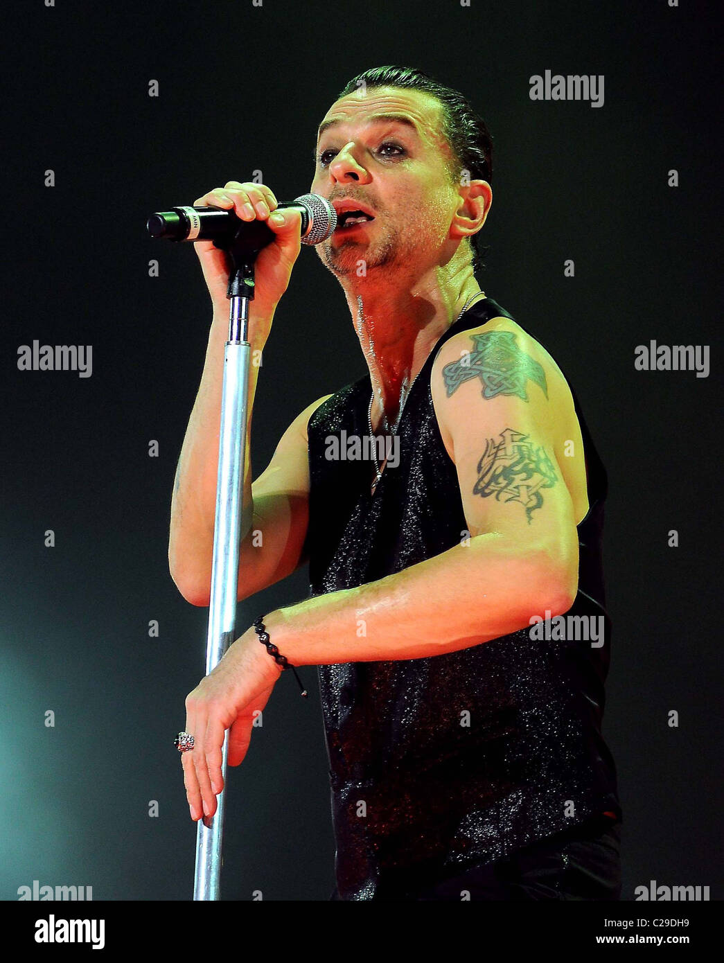 Dave Gahan of Depeche Mode performing live at the O2 Arena Dublin ...