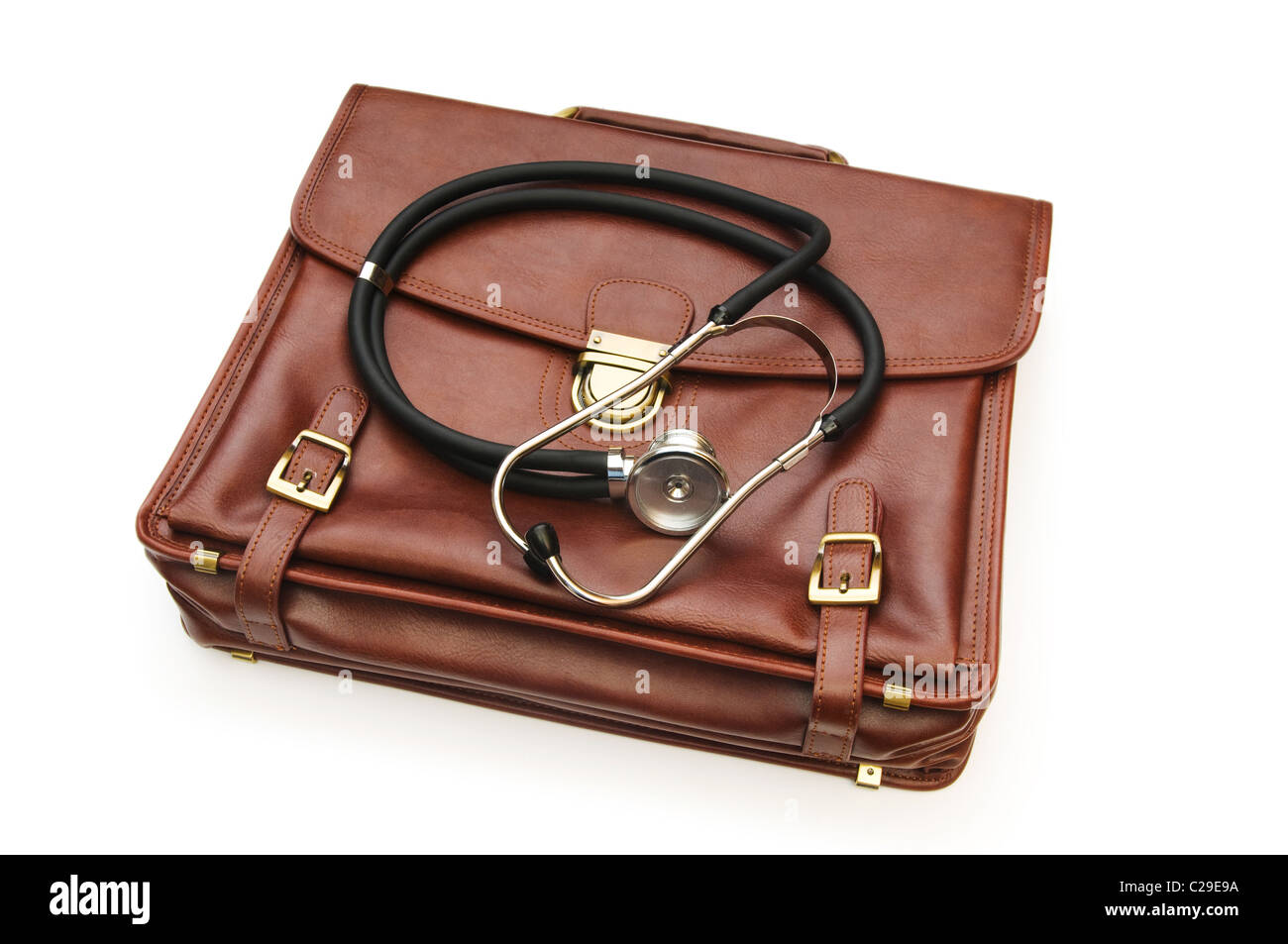 Leather briefcase and stethoscope hi-res stock photography and images ...