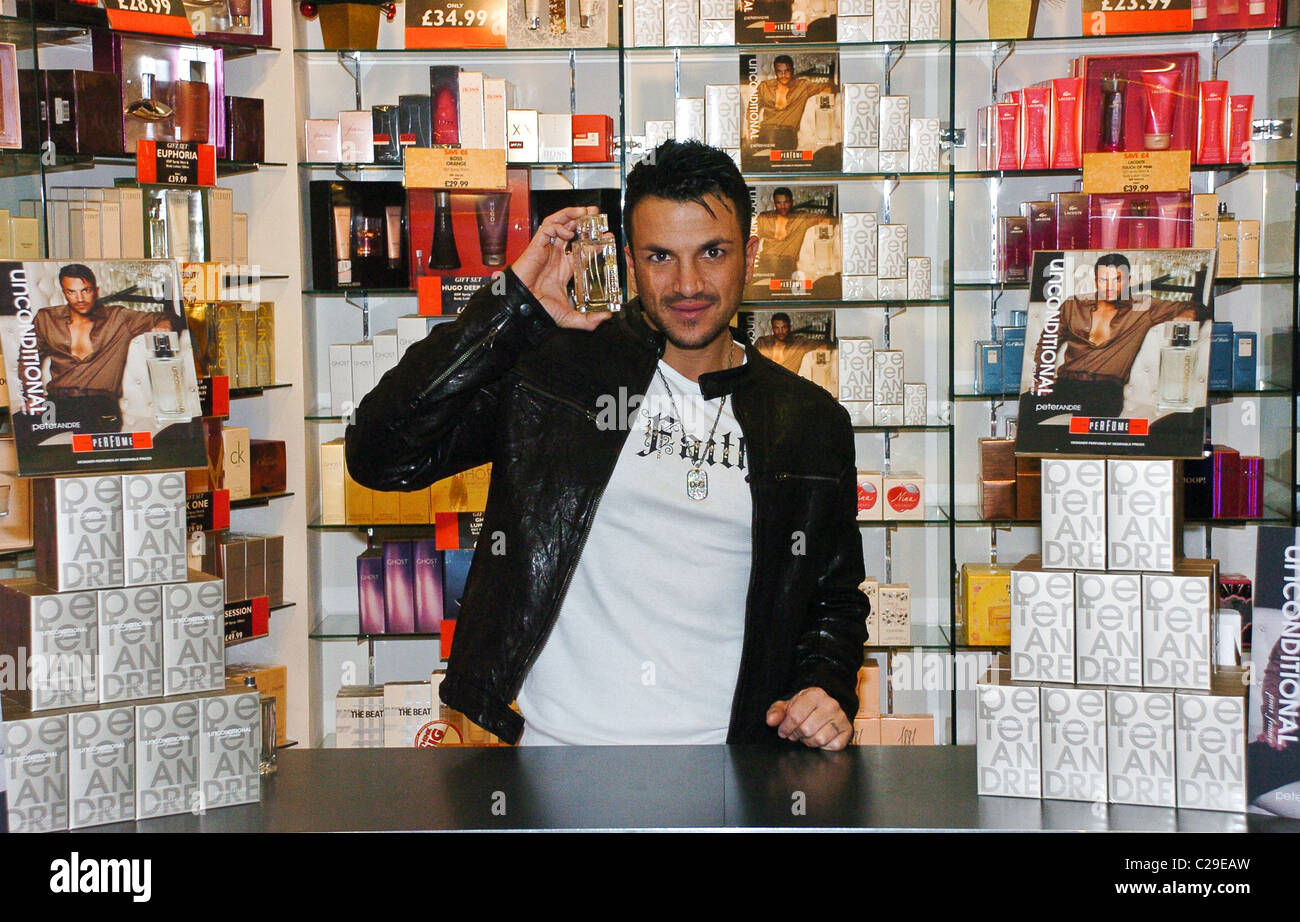 Peter Andre promoting his new fragrance 'Unconditional' at the Perfume ...
