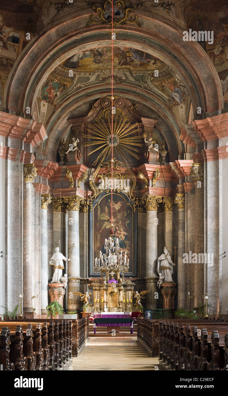 Beautiful baroque church interior Stock Photo - Alamy