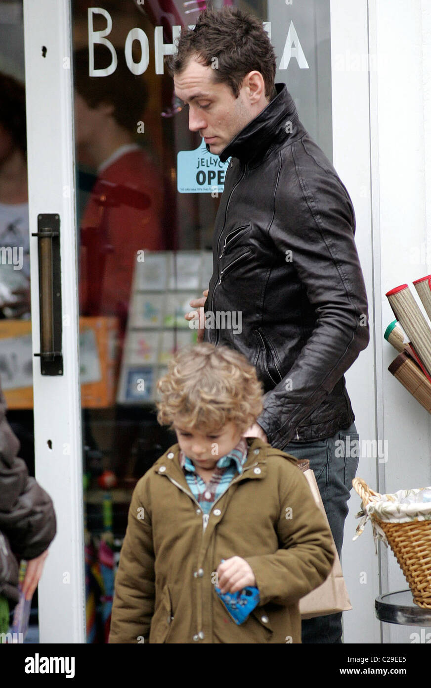 Jude Law And His Son Rudy Do A Spot Of Shopping In Primrose Hill London England 111209