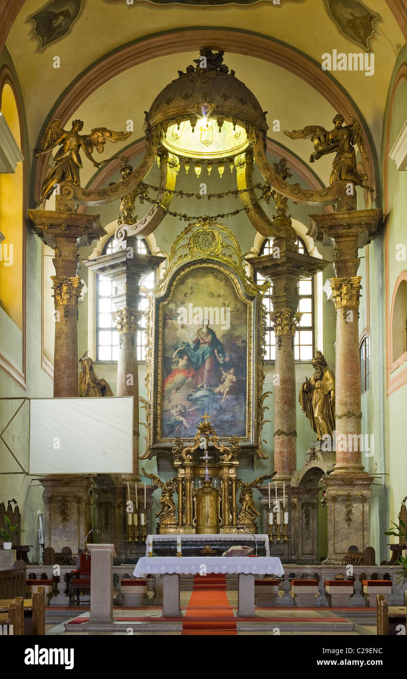 Beautiful baroque church interior Stock Photo - Alamy