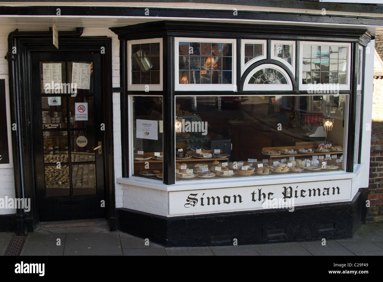 old pie food shop store front tourist attraction Stock Photo - Alamy