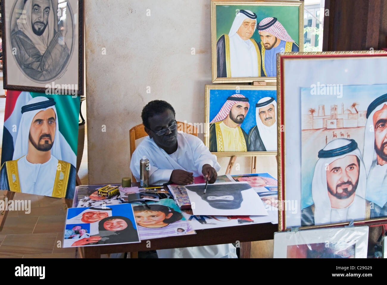 Painter, Dubai, United Arab Emirates, Middle East Stock Photo - Alamy