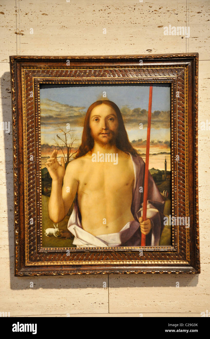 Christ Blessing by Giovanni Bellini c. 1500 Stock Photo - Alamy