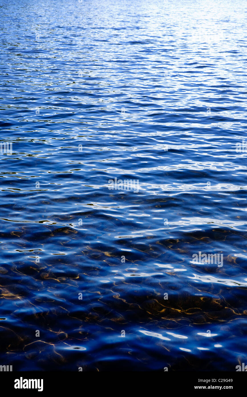 A slight water ripple on a lake Stock Photo - Alamy