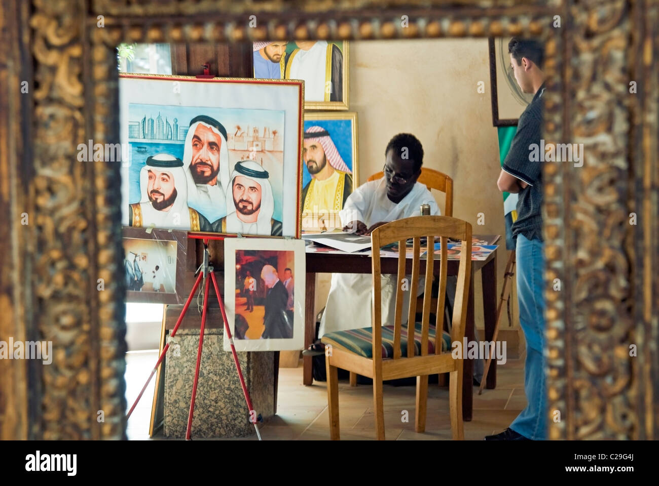 Painter, Dubai, United Arab Emirates, Middle East Stock Photo - Alamy