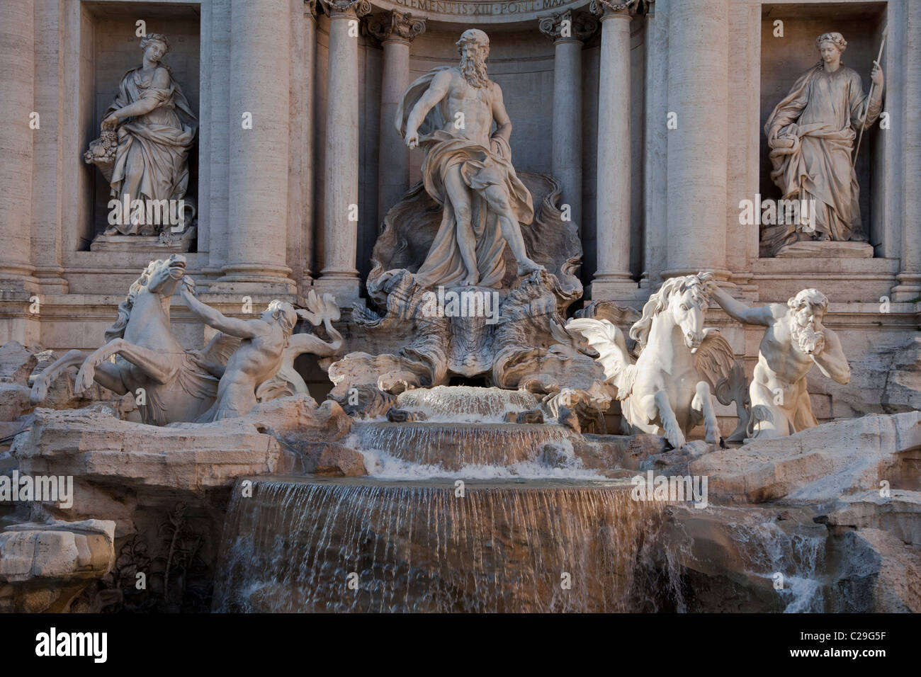 Fontana di Trevi, Detail. Rome, Italy Stock Photo - Alamy