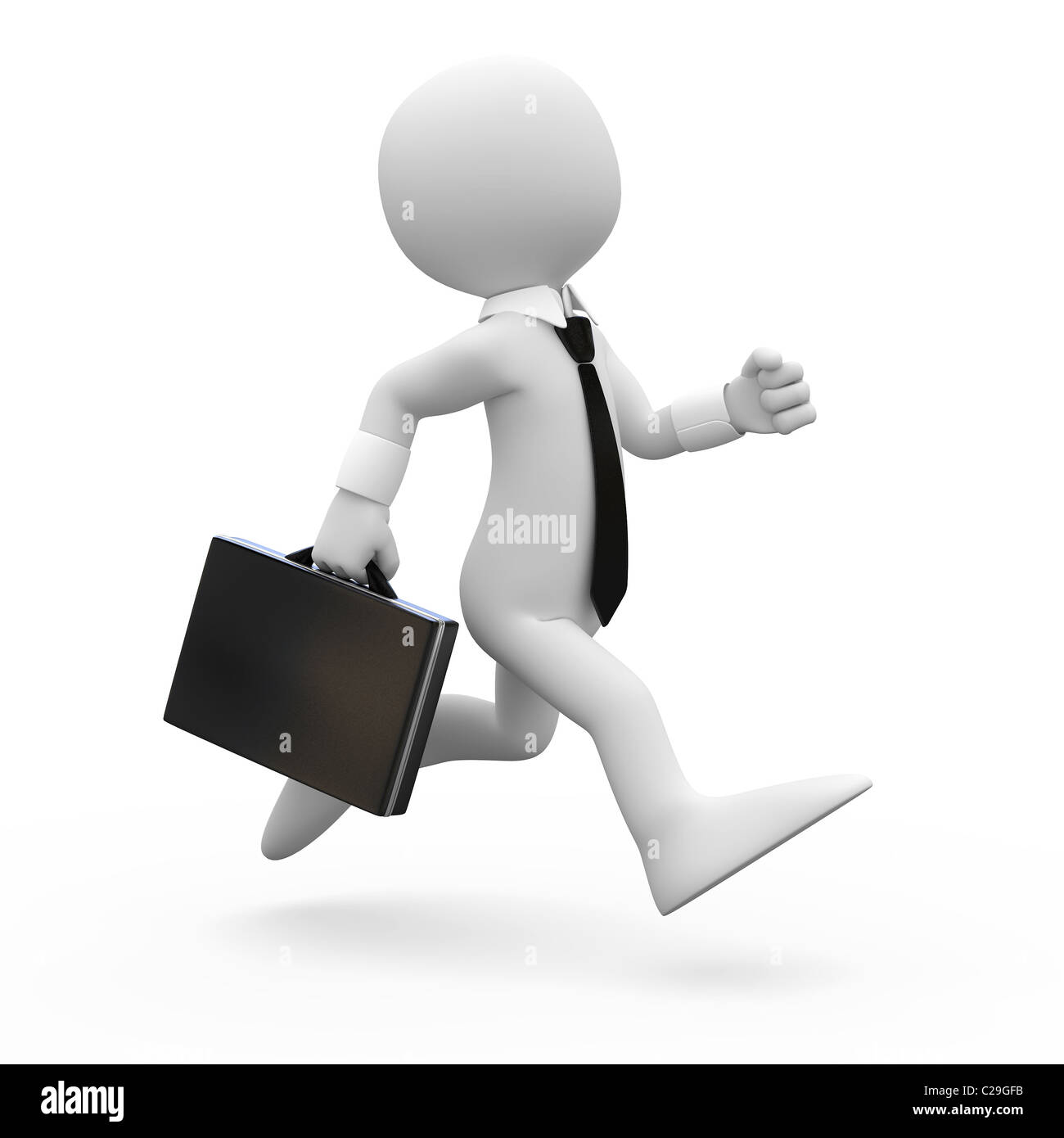 Man running with a briefcase in hand Stock Photo - Alamy